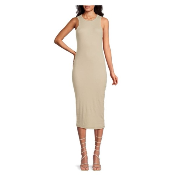 James Perse | Dresses | James Perse Standard Ribbed Tank Midi Dress In ...